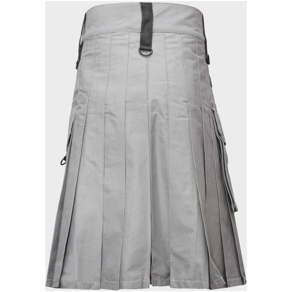 Men Fashion Grey Utility Kilt – Kiltish.com – Dare to wear it!