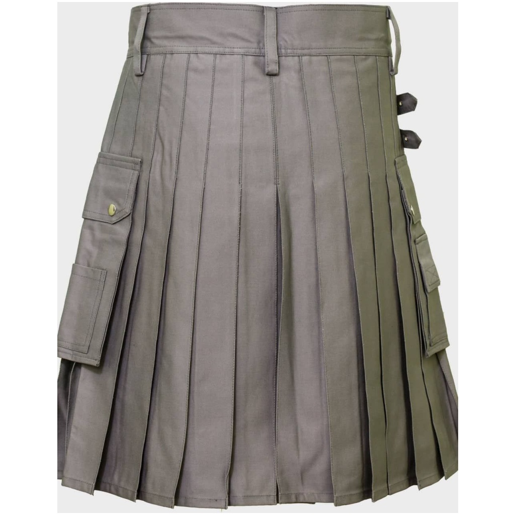 Modern Grey Utility Kilt – Kiltish.com – Dare to wear it!
