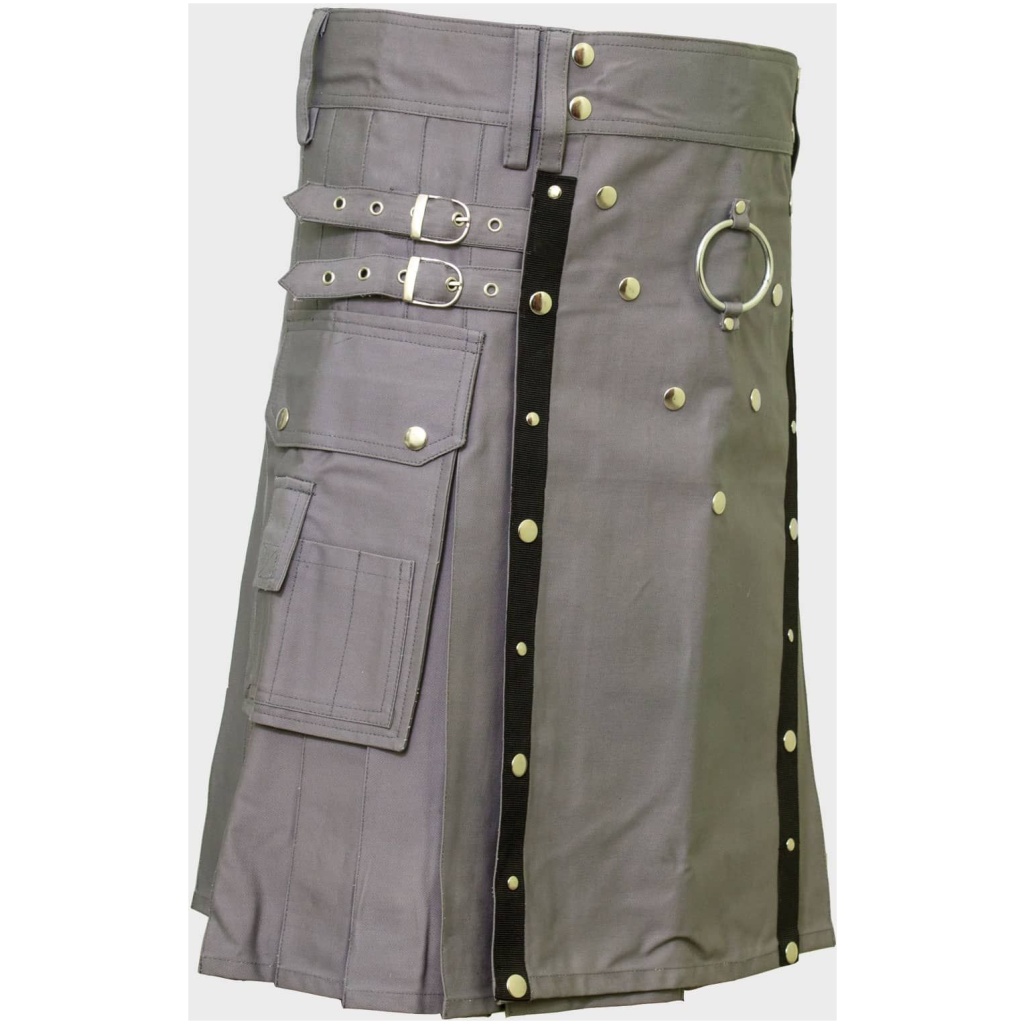 Modern Grey Utility Kilt – Kiltish.com – Dare to wear it!